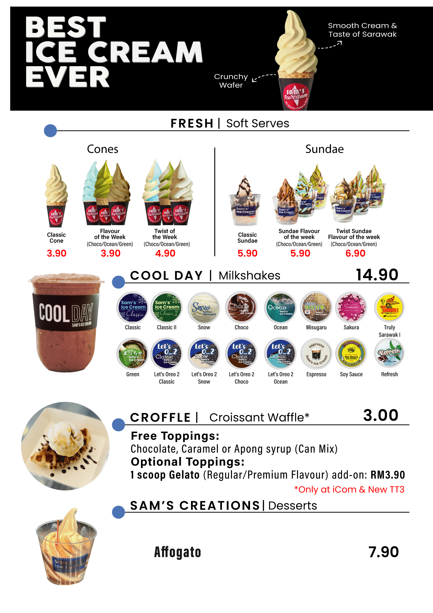 Sam’s Menu Page – Sam's Ice Cream